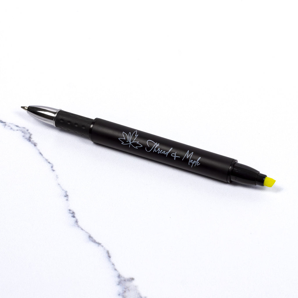 Dual Tip Highlighter Ballpoint Pen – Thread and Maple